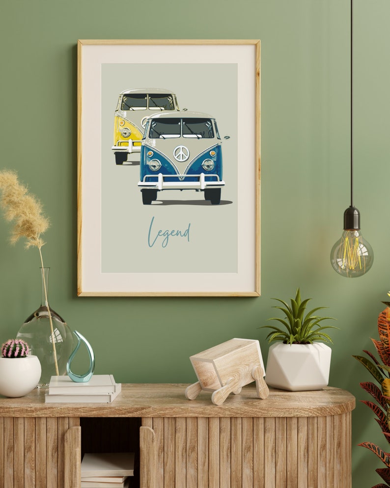 Vintage VW Bus Poster Vintage Poster 100% Original Wall Decoration - Etsy