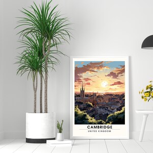 Cambridge Poster | Cambridge Travel Print | Cambridge Print ...