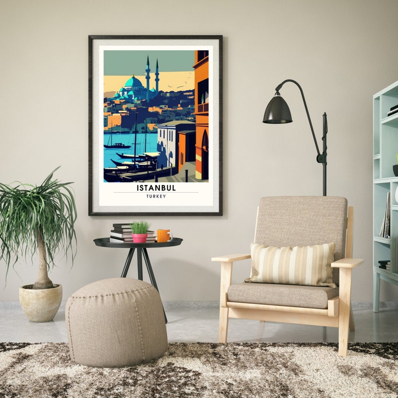 Istanbul Printing | Istanbul Travel Print | Poster Türkiye - Etsy