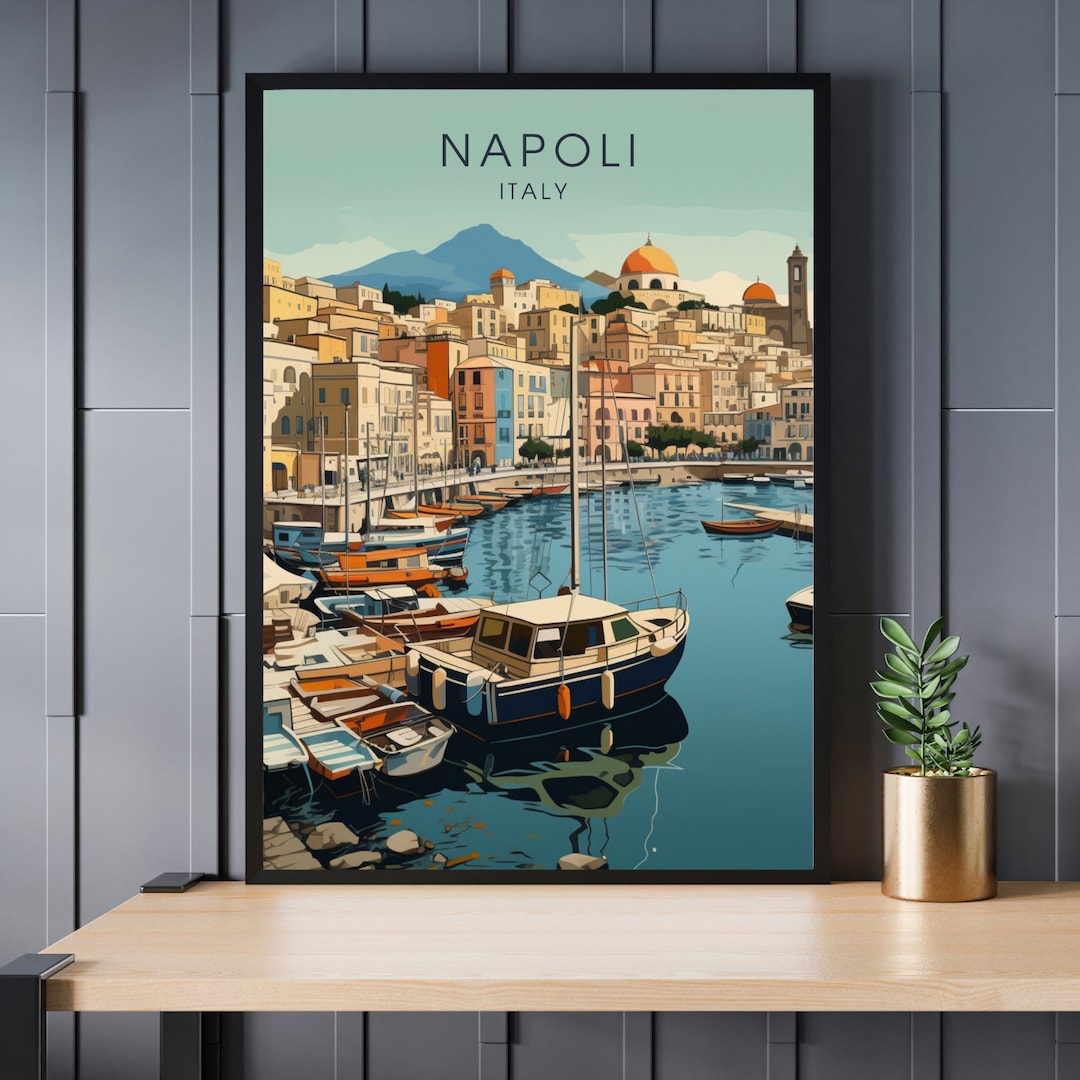 Naples Poster | Wall Art Italy | Travel Poster Naples | Italian Print ...
