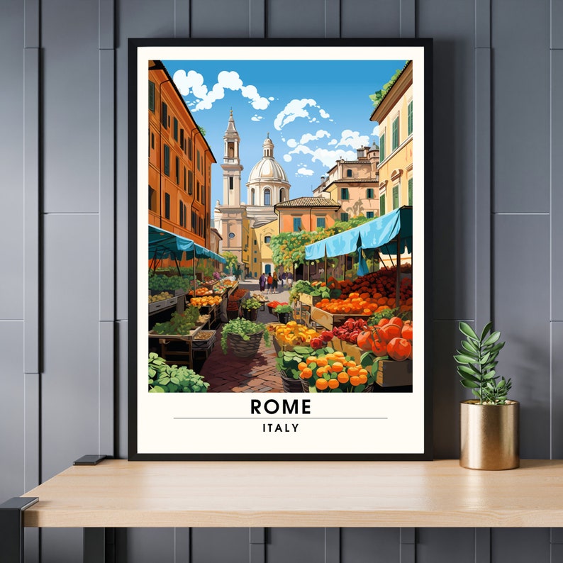 Rome Poster Rome Travel Poster Artistic Journey Print Italian Souvenirs ...