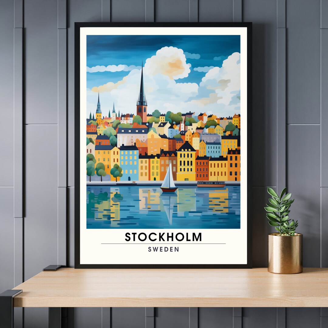 Stockholm Print Stockholm Travel Poster Sweden Travel Poster - Etsy