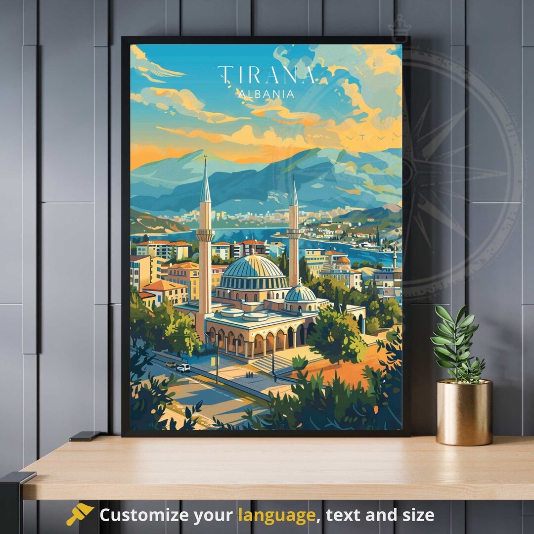 Tirana Poster Tirana, Albania Travel Print Albania Poster - Etsy
