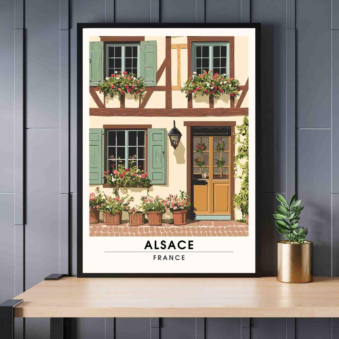Alsace Poster | Alsace Print, Façades of Alsace - Etsy