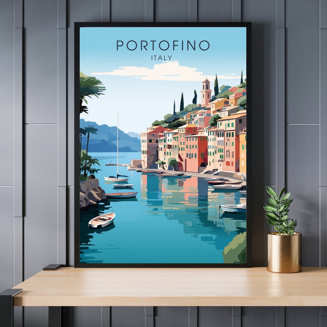 Portofino Print | Portofino Travel Print | Italy Print - Etsy