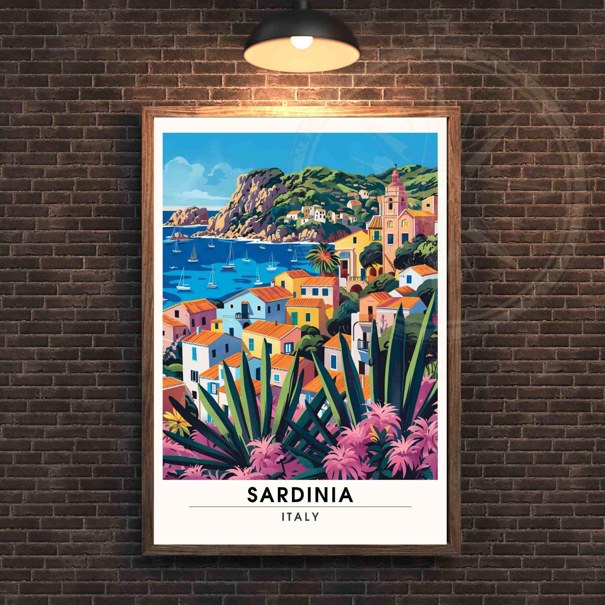 Sardinia Poster | Sardinia, Italy Print | Italy Travel Print - Etsy