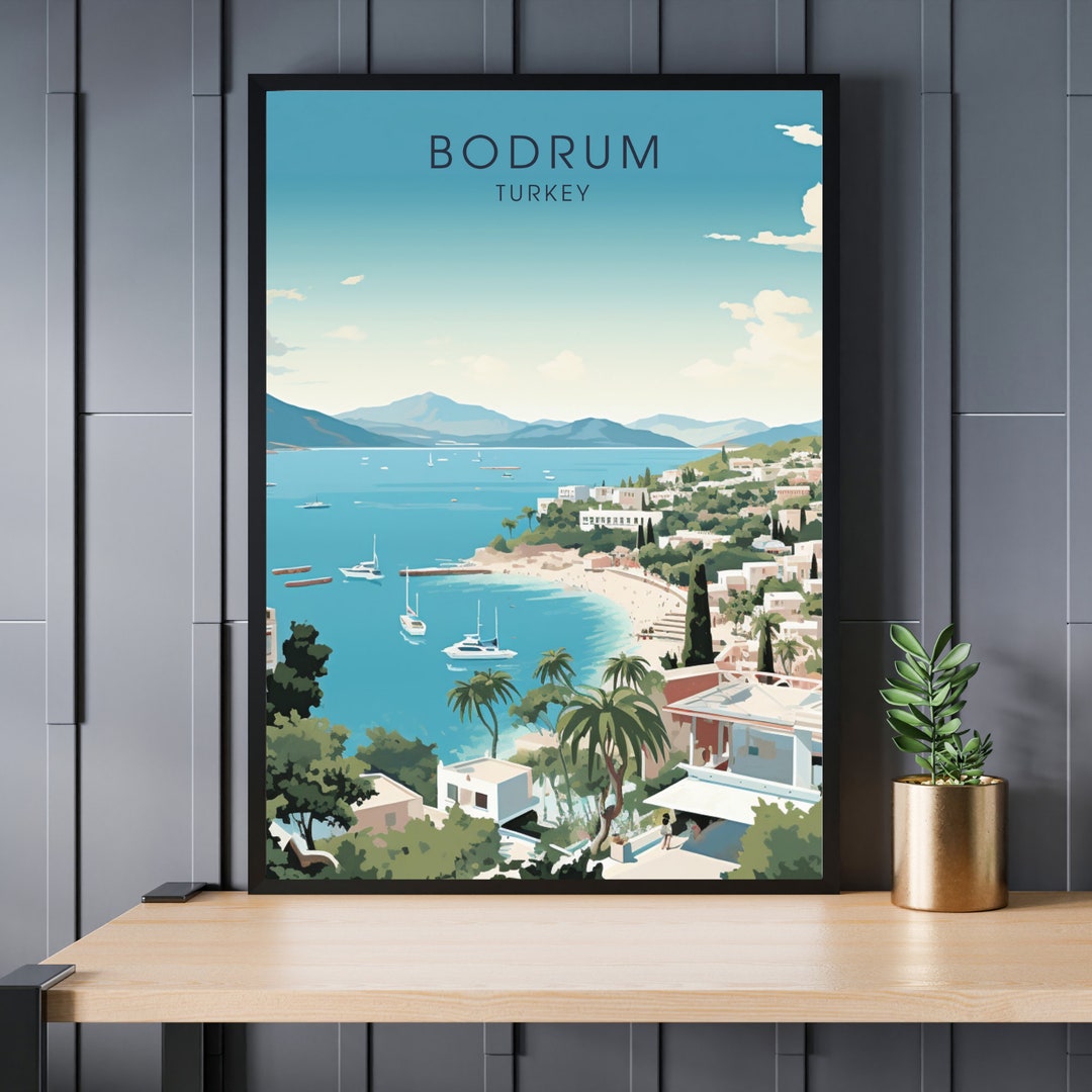 Bodrum Poster, Turkey | Bodrum Print, Turkey | Bodrum Travel Poster - Etsy