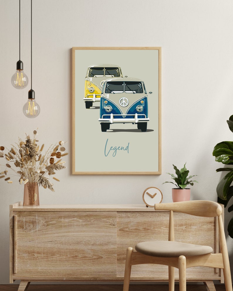 Vintage VW Bus Poster Vintage Poster 100% Original Wall Decoration - Etsy