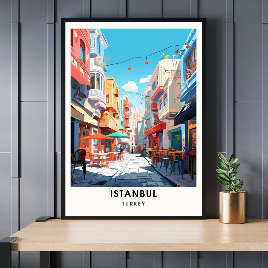 Istanbul Travel Print Poster Istanbul Türkiye Poster - Etsy