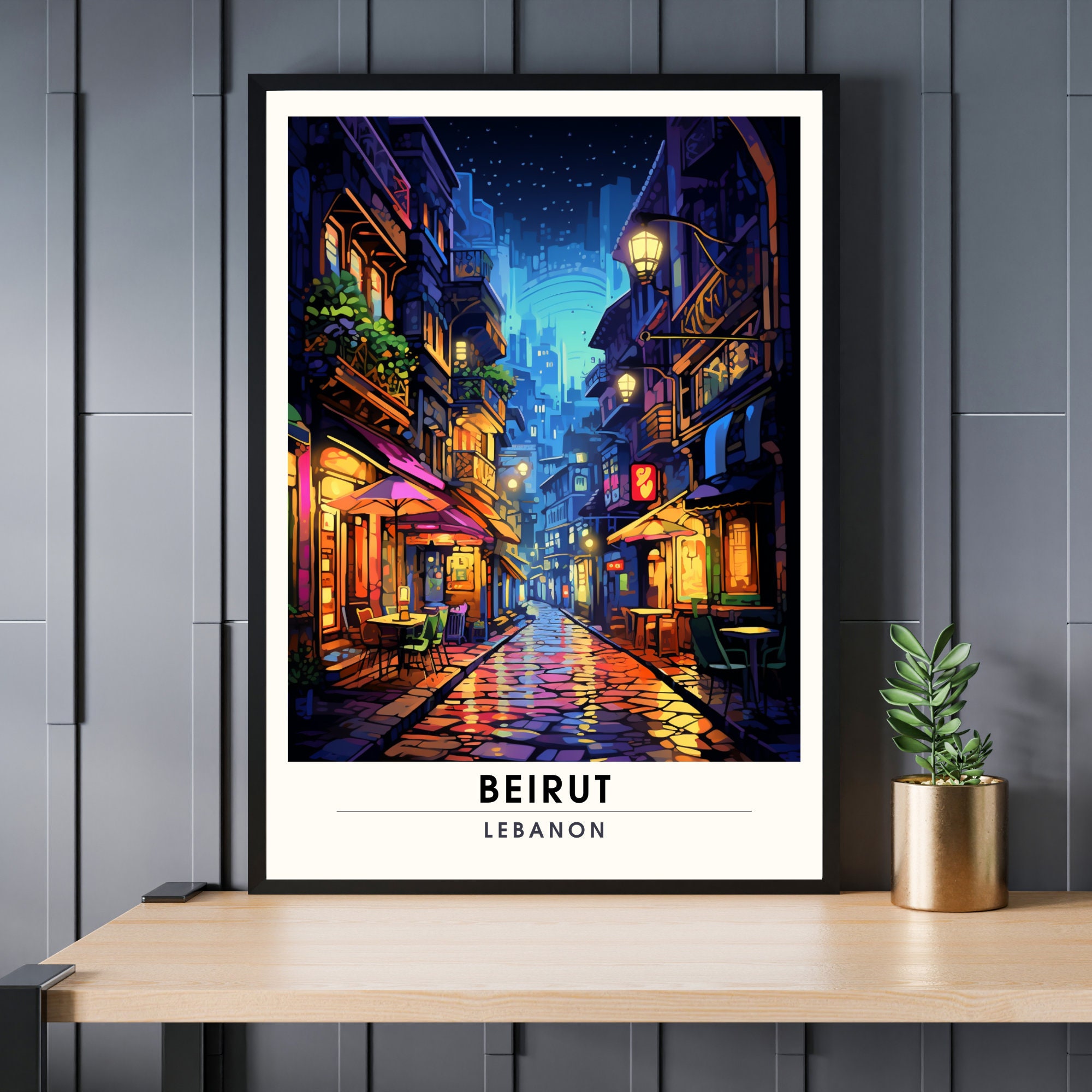 Beirut Print | Beirut, Lebanon Travel Poster | Beirut Travel Poster ...
