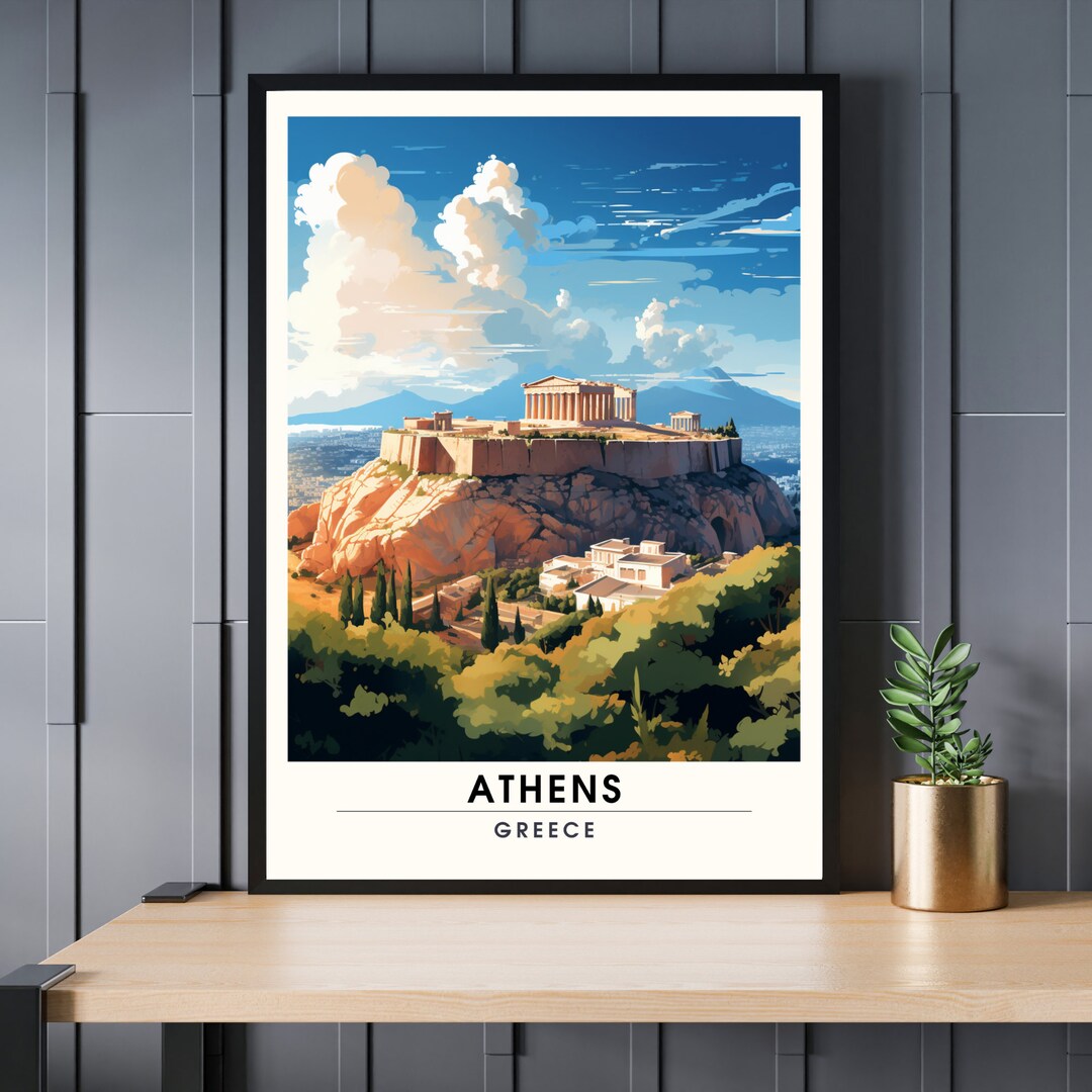 Athens Print Athens Travel Poster - Etsy