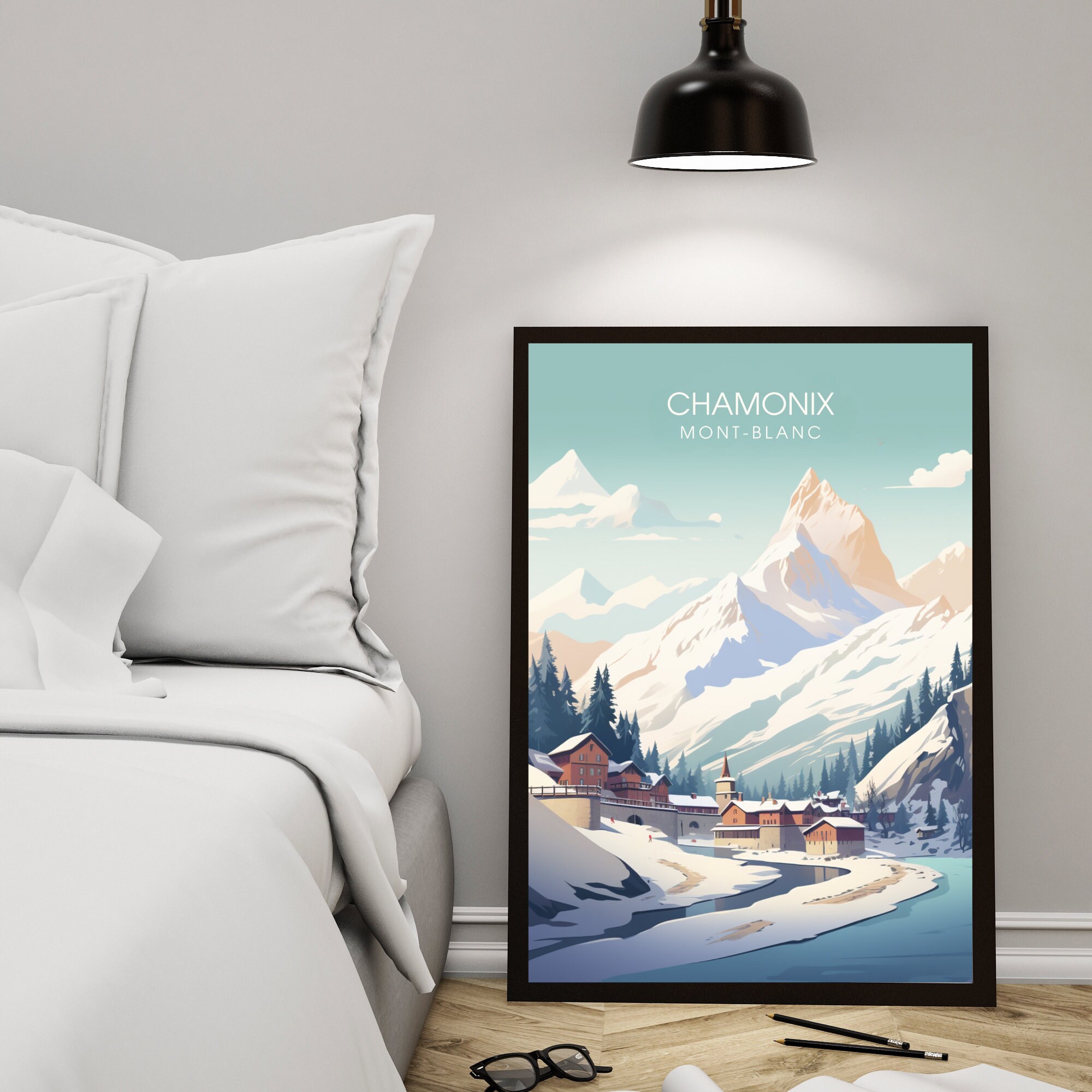 Chamonix-mont-blanc Travel Print | Chamonix Poster | Chamonix-mont ...