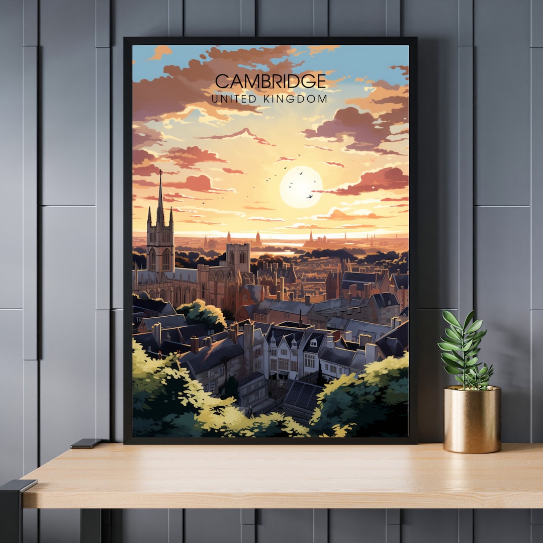 Cambridge Poster | Cambridge Travel Print | Cambridge Print ...