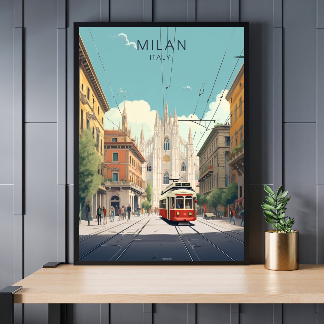 Milan Poster | Travel Poster Italy | Milan Print - Etsy