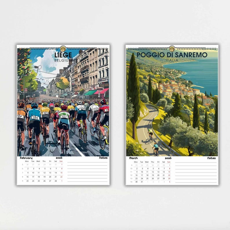2026 Cycling Calendar – Vintage Bicycle Art Calendar – 12 Iconic ...