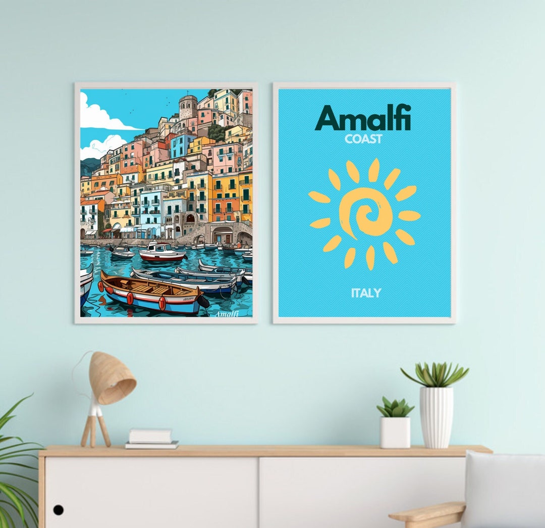 Set of Posters Amalfi Coast - Etsy