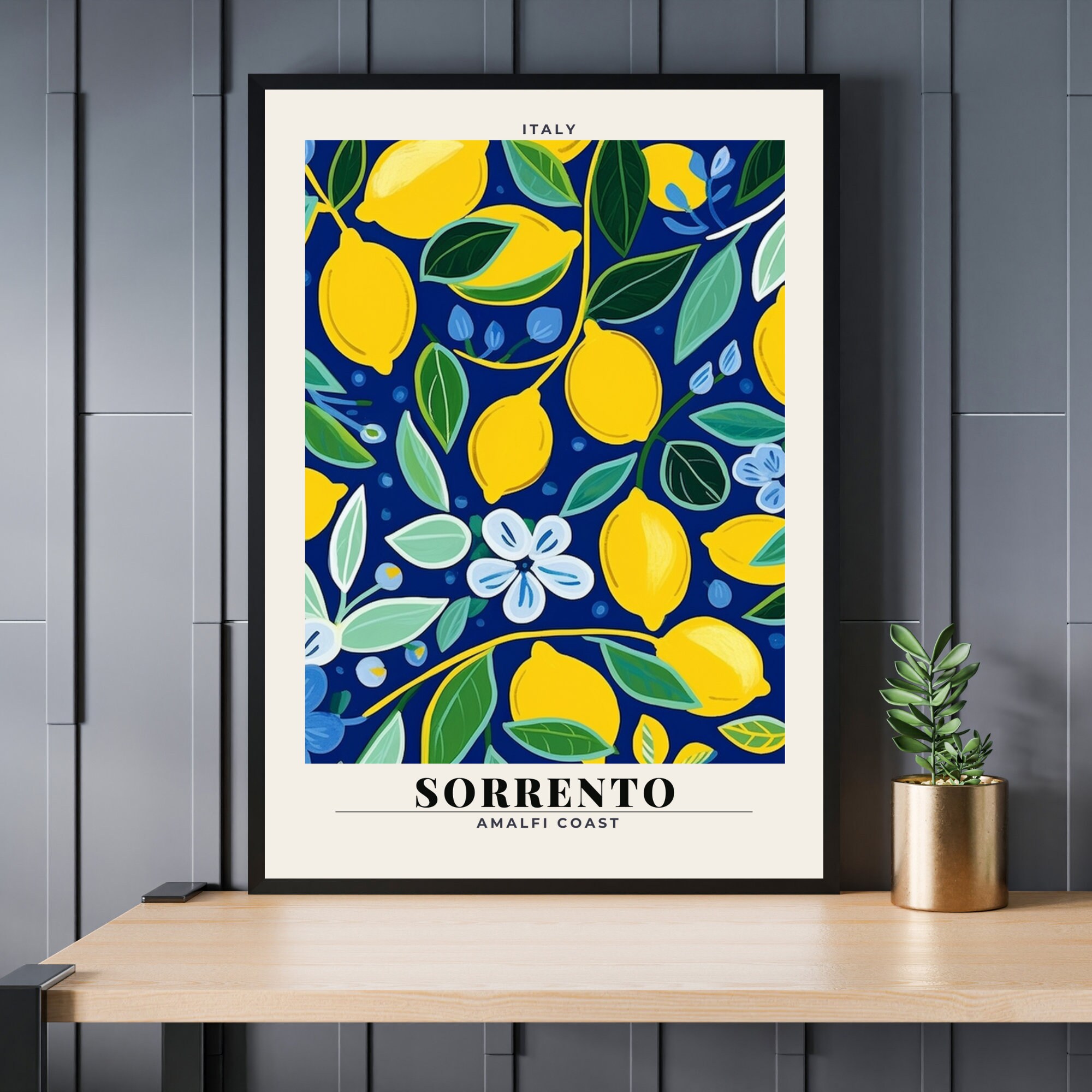 Sorrento Lemon Amalfi Poster Setr | Wall Art | Kitchen Poster | Italian ...