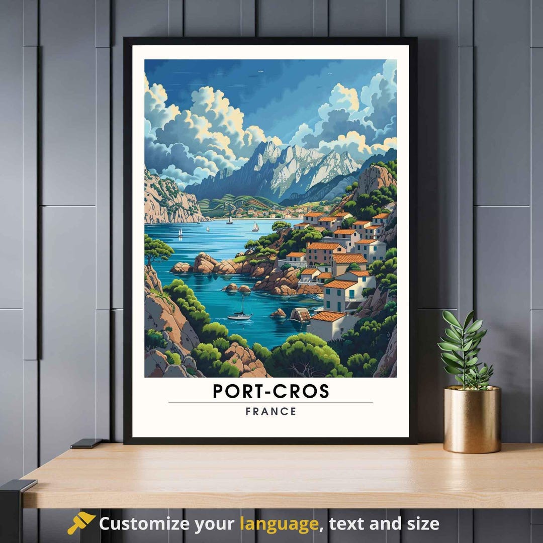 Pôster de Port-Cros, França - Impressão de viagem de Port-Cros ...