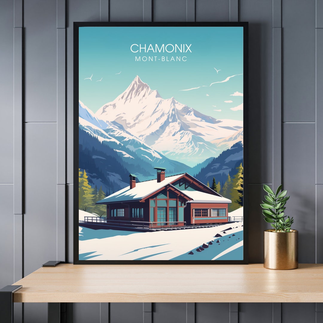 Chamonix-mont-blanc Travel Print Chamonix Poster Poster Chamonix-mont ...