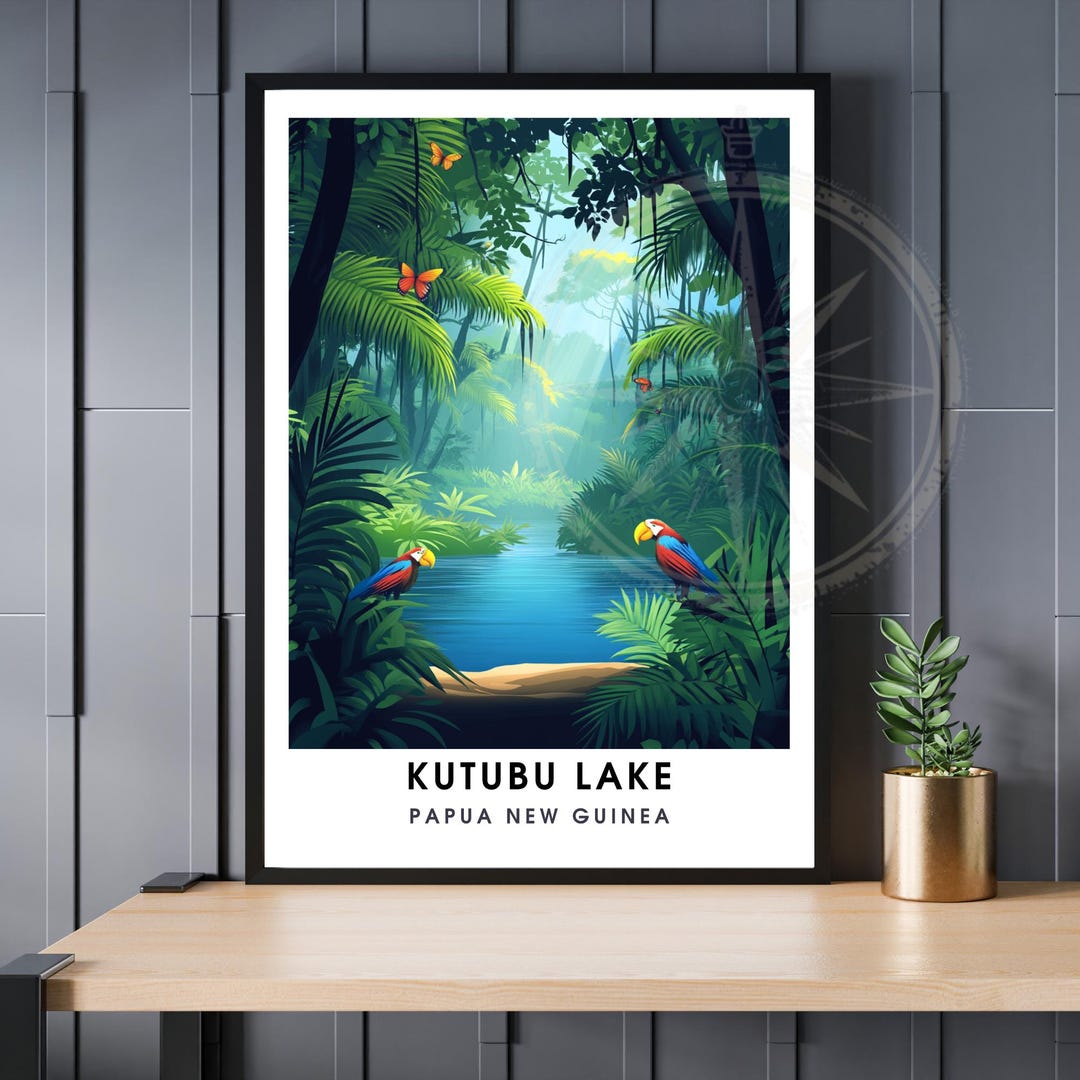 Lake Katubu Poster | Papua New Guinea Print | Lake Poster - Etsy