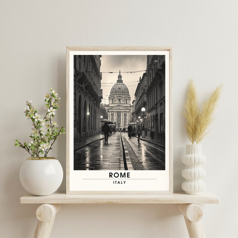 Rome Poster Rome Travel Poster Artistic Journey Print Italian Souvenirs ...