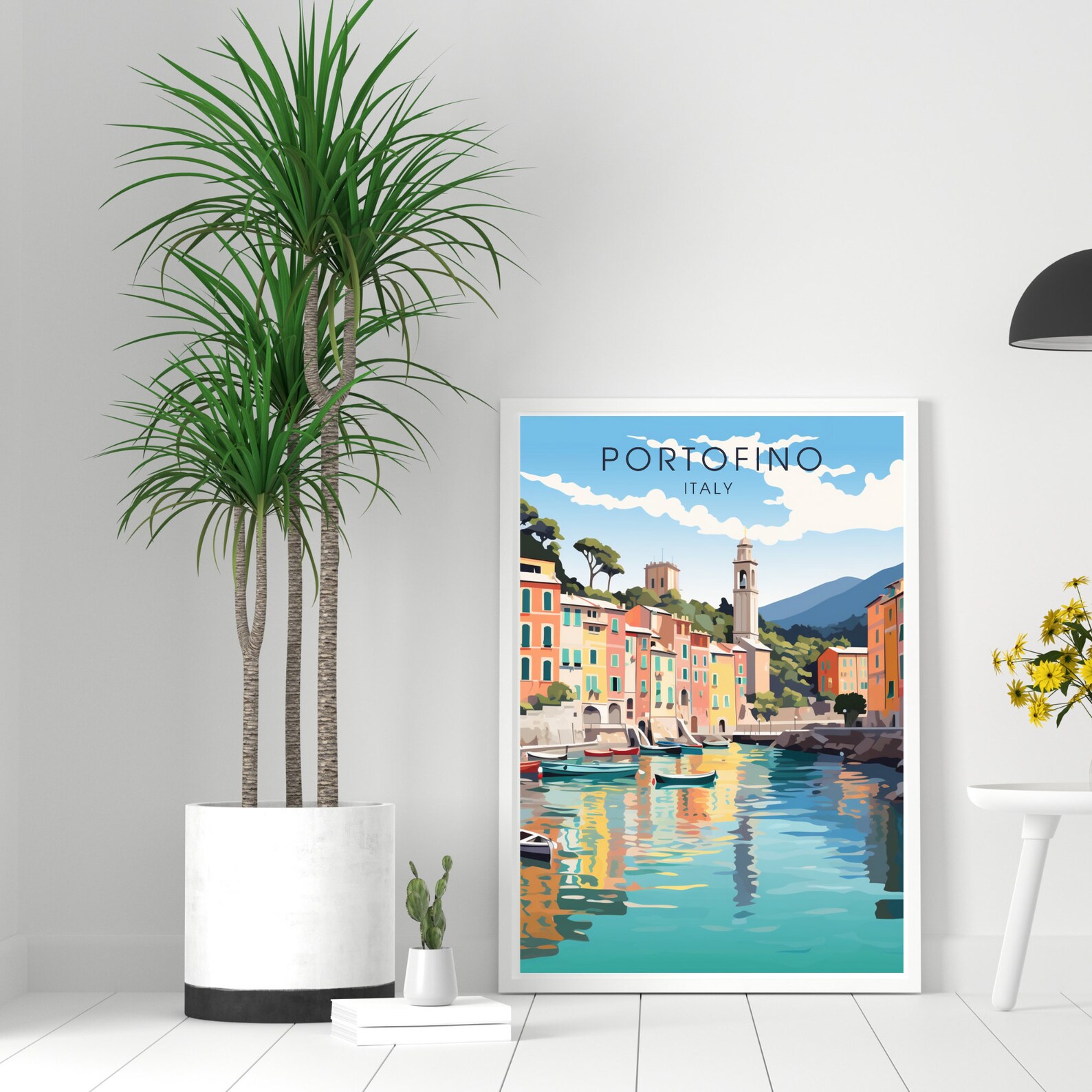 Portofino Poster Travel Poster Italy Portofino Print - Etsy