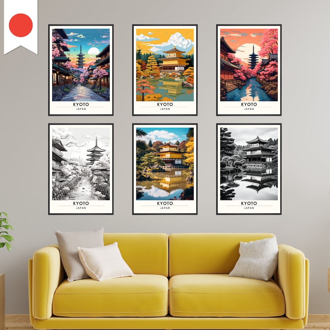 Set of 6 Kyoto Posters | Kyoto Travel Poster | Kyoto Japan Poster Set ...