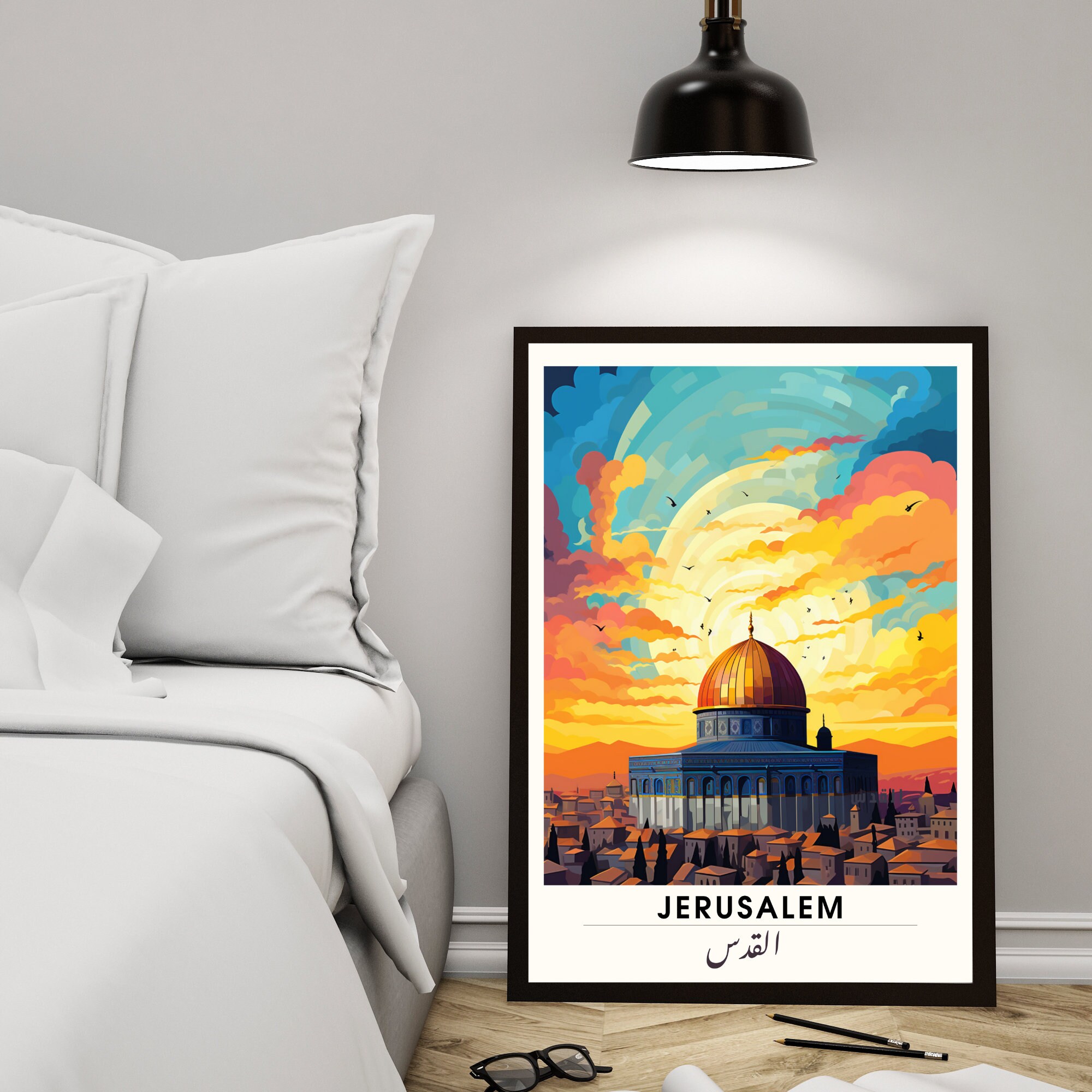 Jerusalem Poster Jerusalem Travel Print Al-quds Print - Etsy