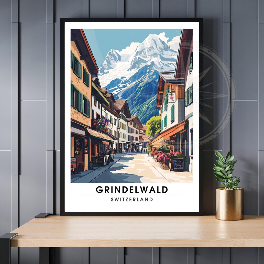 Grindelwald Poster | Swiss Poster | Swiss Poster - Etsy