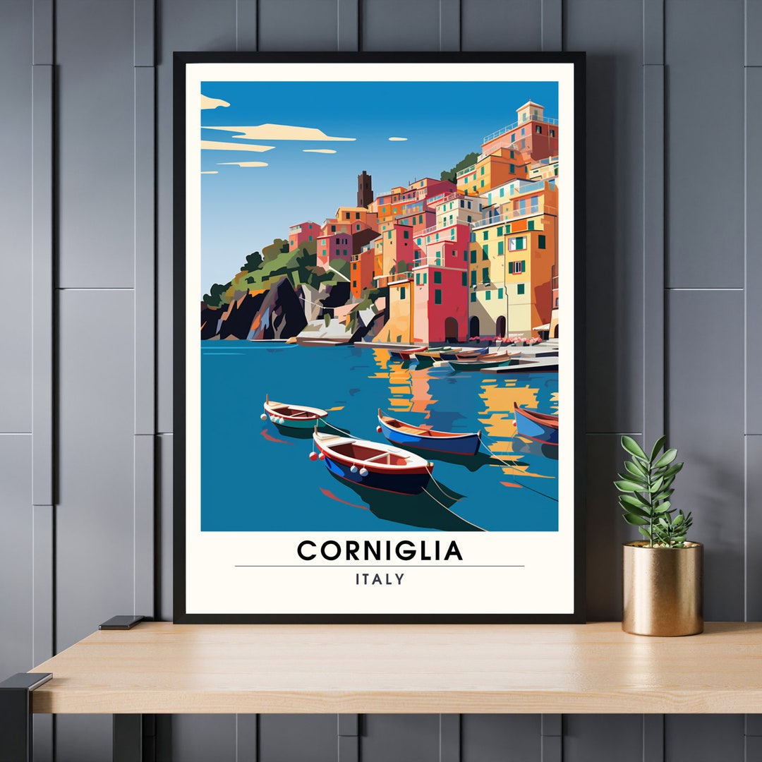 Poster Corniglia, Italy Corniglia Travel Print Poster Cinque Terre - Etsy