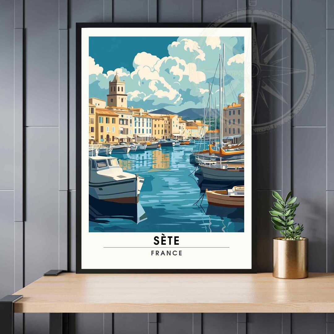 Sète Poster Sète, France Travel Print Marina - Etsy