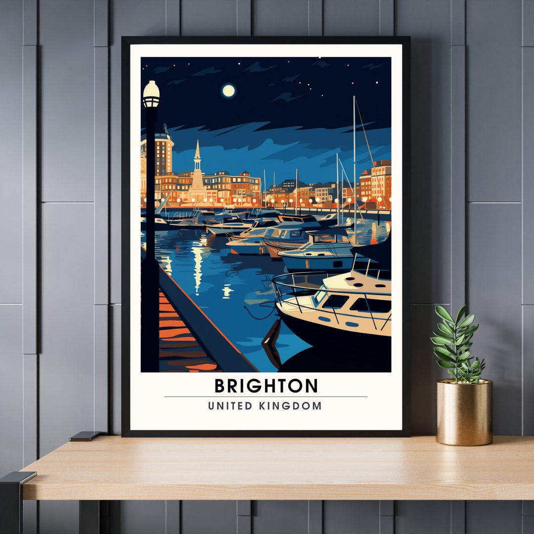 Brighton Poster - Brighton Travel Poster - Brighton Print - Etsy