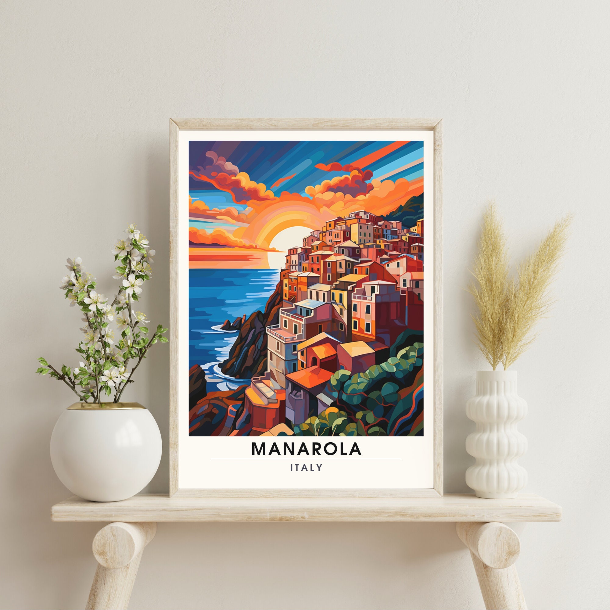 Manarola Poster, Italy | Manarola Travel Print | Cinque Terre Travel ...