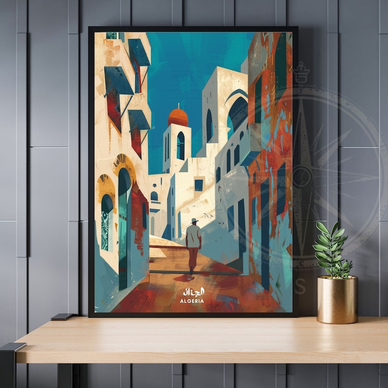 Poster Algeria Algiers Travel Poster Poster Casbah of Algiers Algeria ...