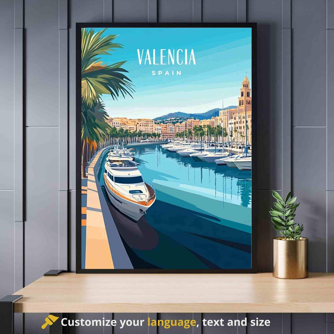 Valencia Poster | Valencia Print, Spain - Etsy