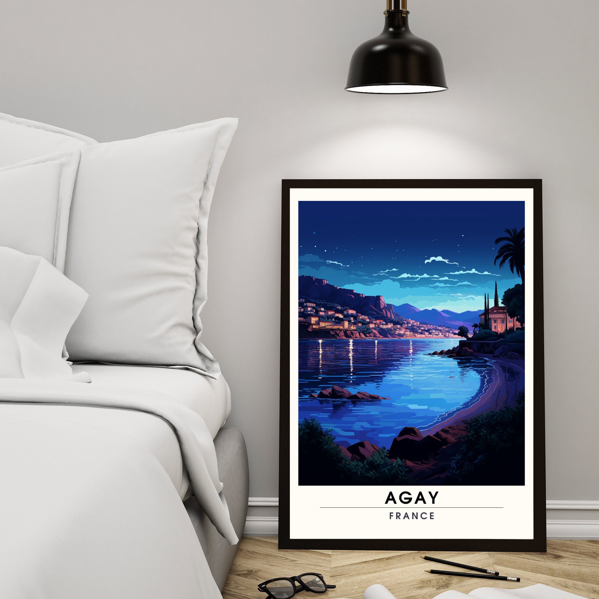 Agay Print Agay Travel Poster Travel Print Agay, France French Riviera ...