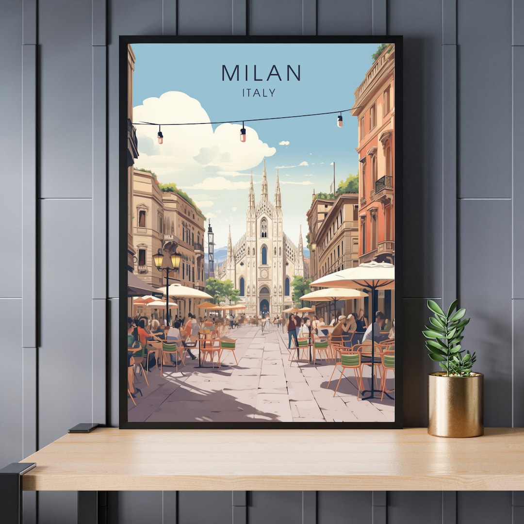 Milan Poster | Travel Poster Italy | Milan Duomo - Etsy