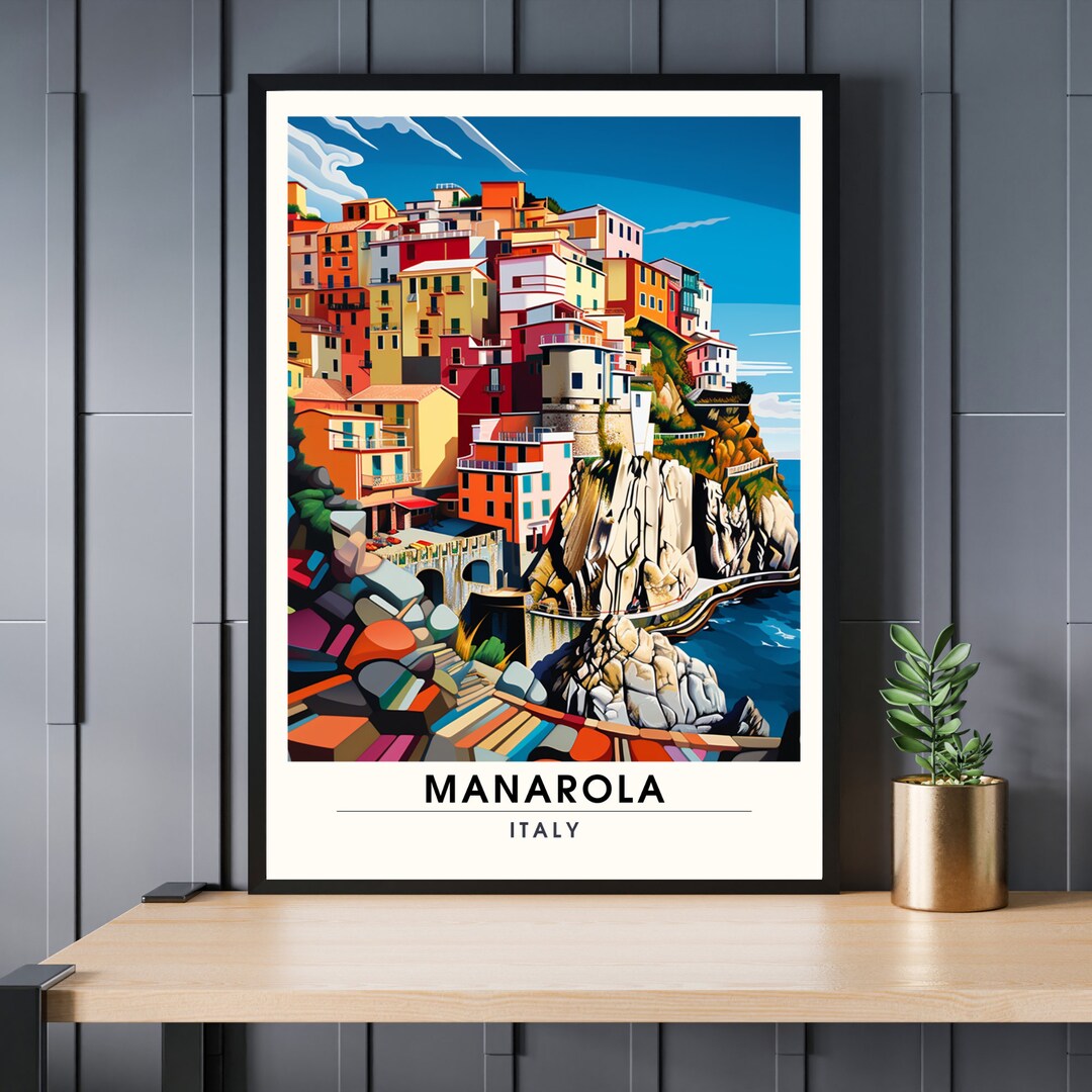 Manarola Poster, Italy | Manarola Travel Print | Cinque Terre Travel ...