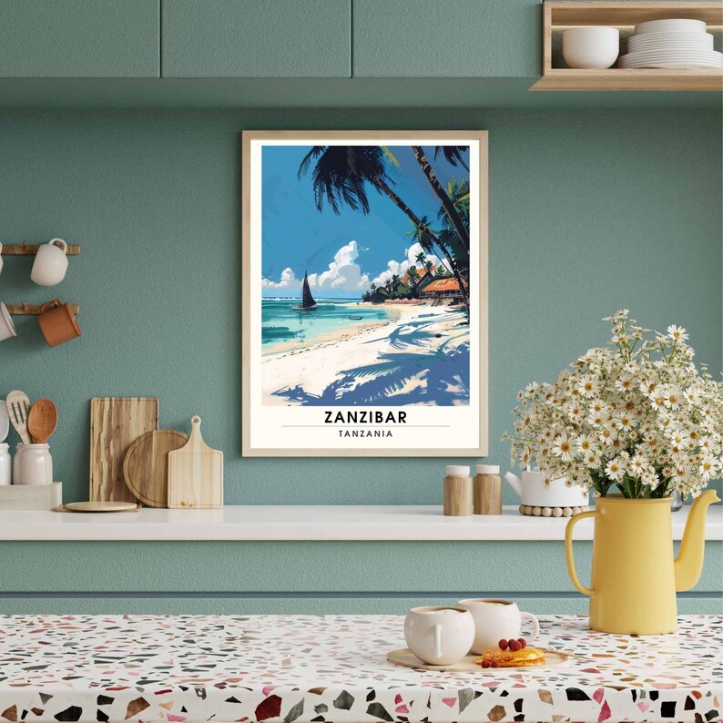 Zanzibar Print - Travel Print Zanzibar, Tanzania - Beach Poster - Etsy