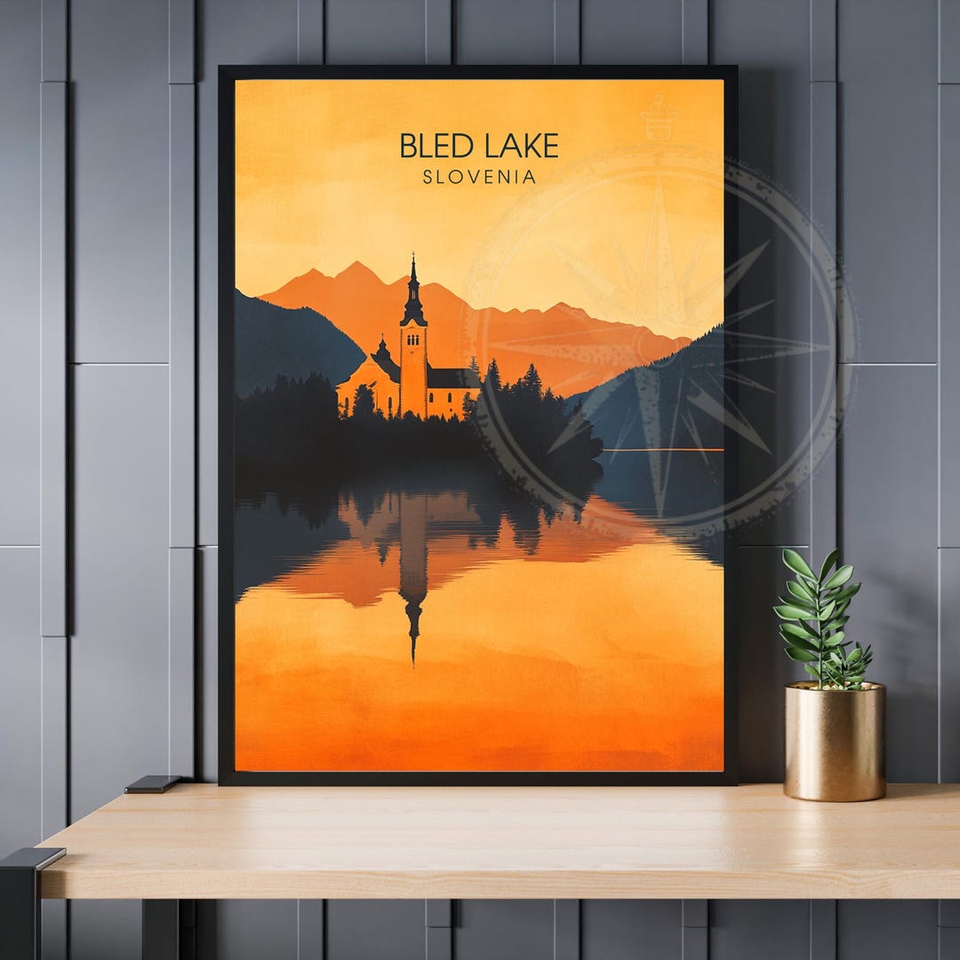 Lake Bled Poster | Slovenia Print | Lake Poster - Etsy UK