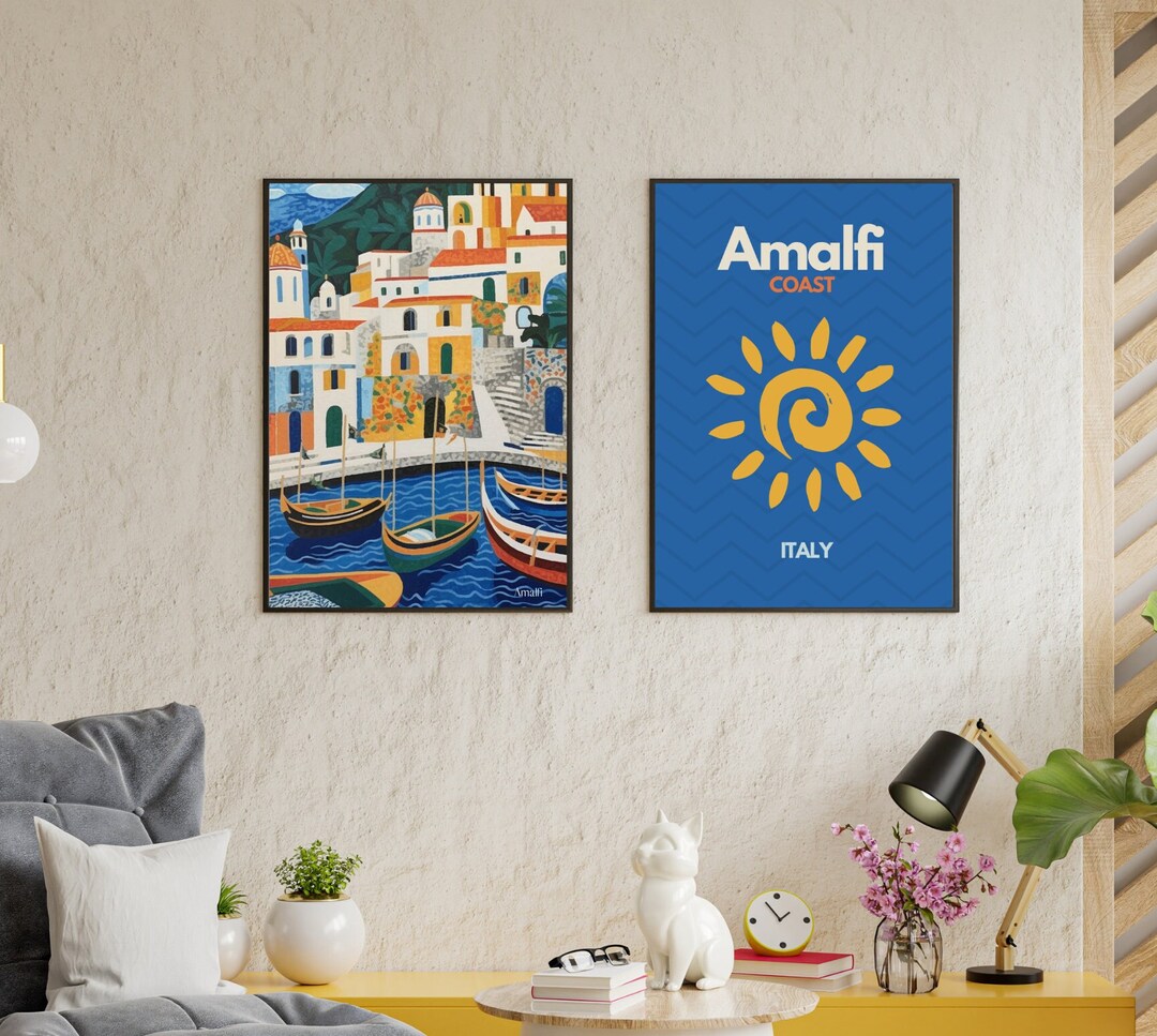 Set of Posters Amalfi Coast - Etsy