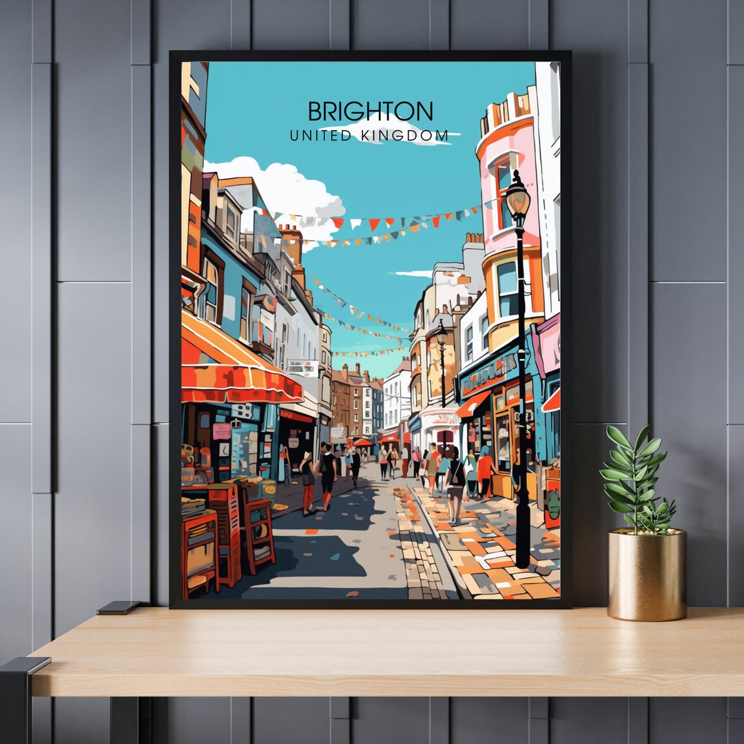 Brighton Poster - Brighton Travel Poster - Brighton Print - Etsy