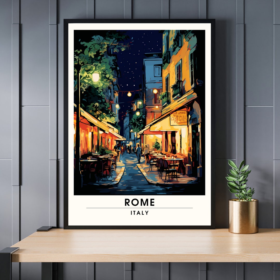 Rome Poster | Rome Travel Poster - Artistic Journey Print - Italian ...