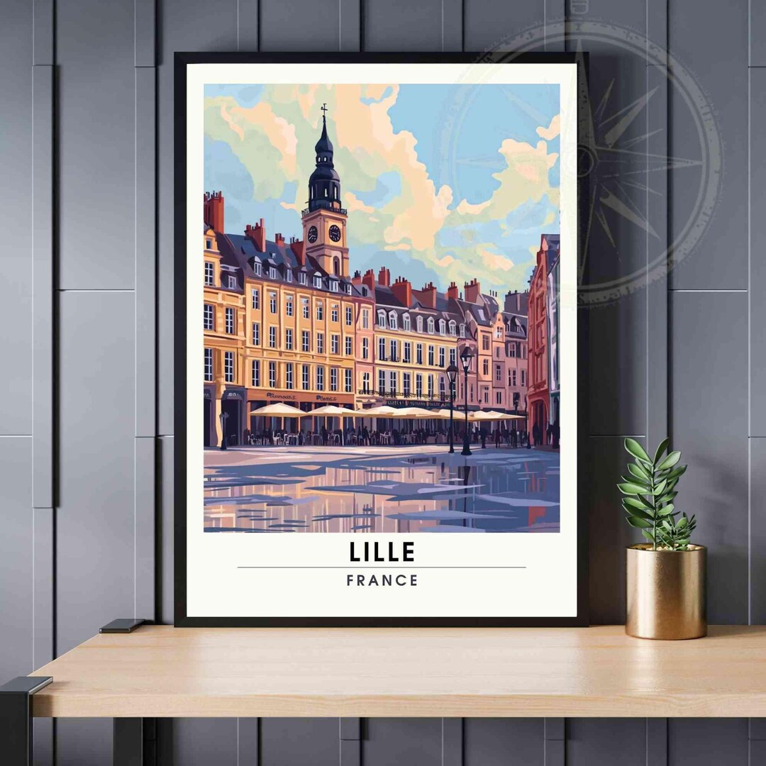 Lille Travel Poster | Lille Print, France - Etsy