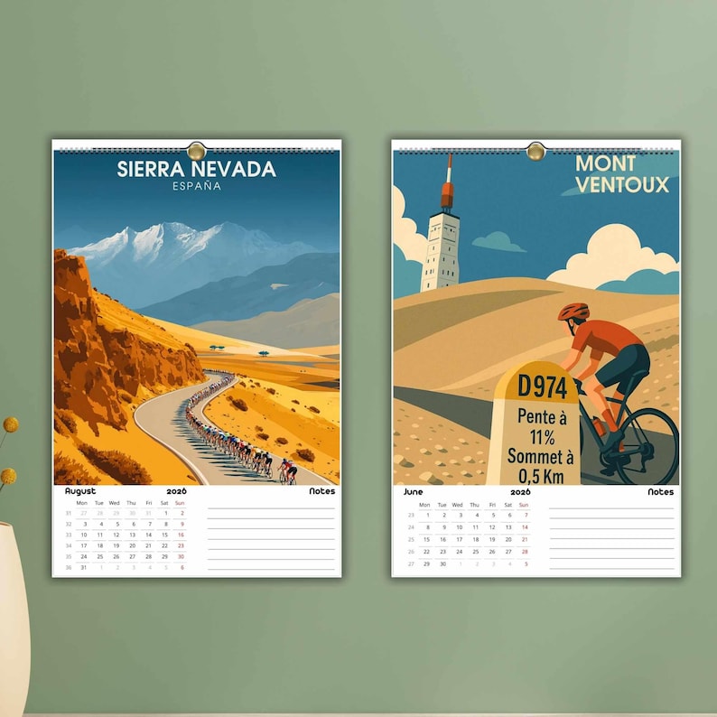 2026 Cycling Calendar – Vintage Bicycle Art Calendar – 12 Iconic ...