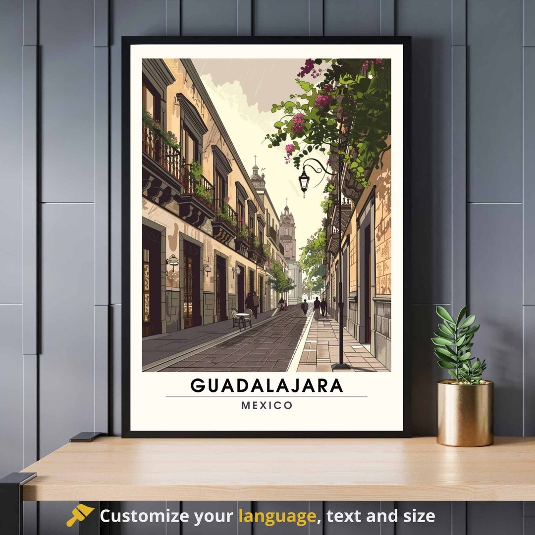 Guadalajara Poster | Travel Poster Guadalajara, Mexico | Printing ...