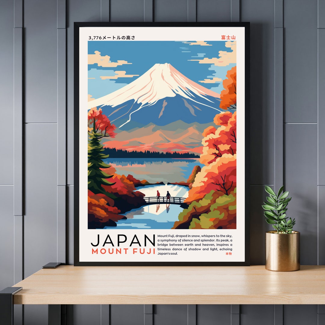Mount Fuji Poster | Japan Poster | Japan Print | Mount Fuji Print ...