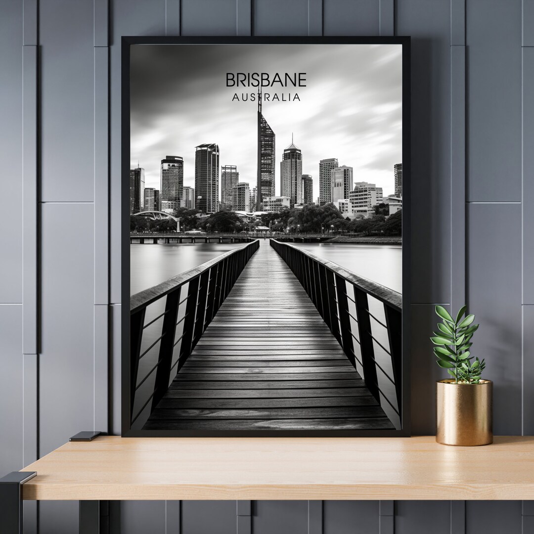 Brisbane Poster | Brisbane Travel Print | Brisbane Print | Australia ...