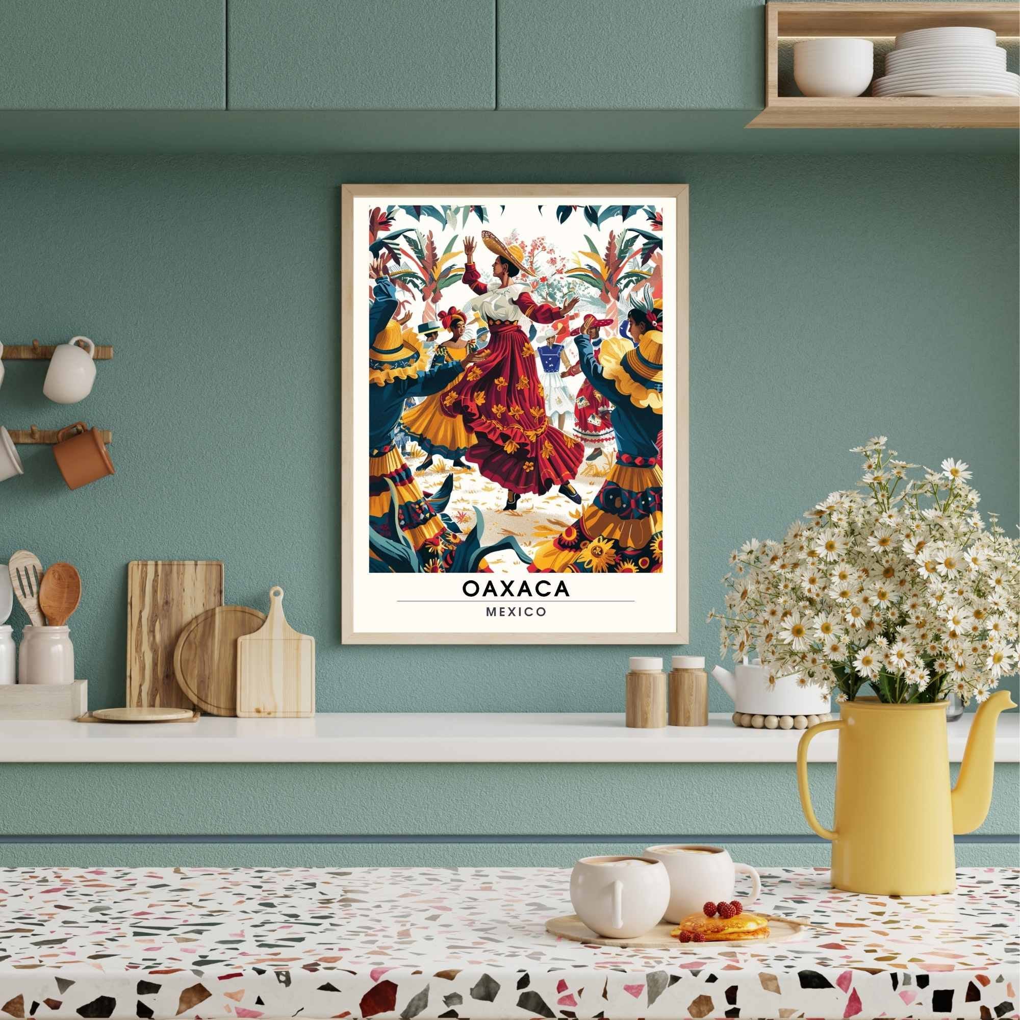 Oaxaca Poster | Oaxaca Print, Mexico Travel Poster | Oaxaca Printing ...
