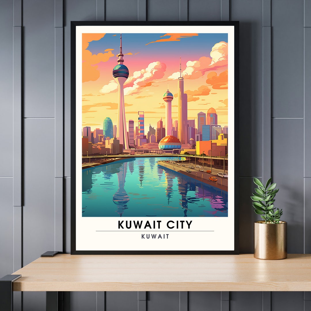 Kuwait City Print Kuwait City Travel Print - Etsy